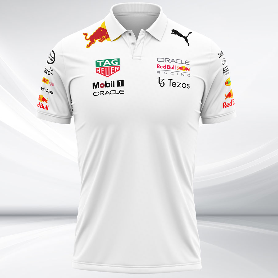 2022 Red Bull F1 White Polo Racing Suit | SPORTS211