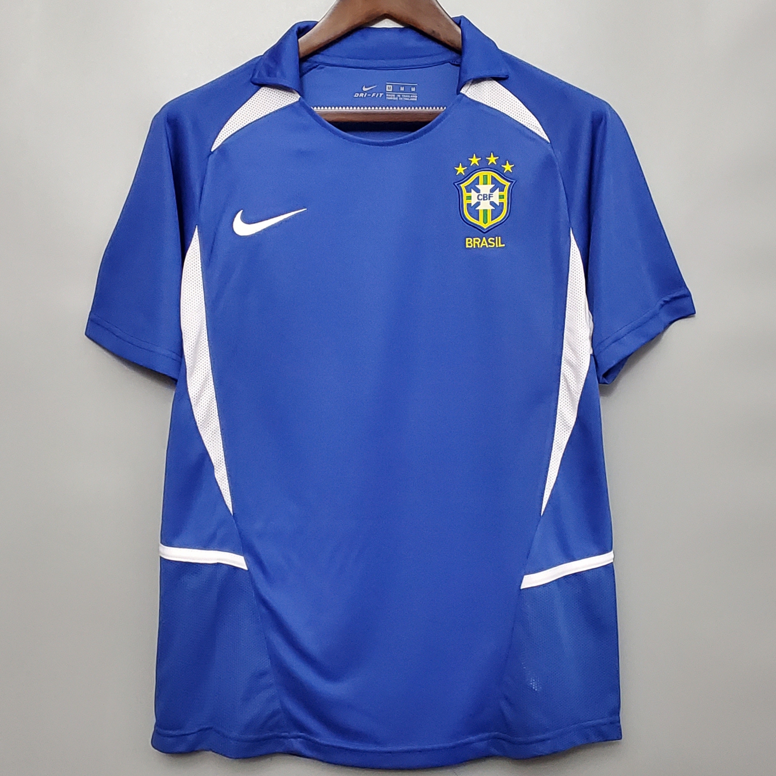 2002 Brazil Away Blue Retro Soccer jersey | SPORTS211