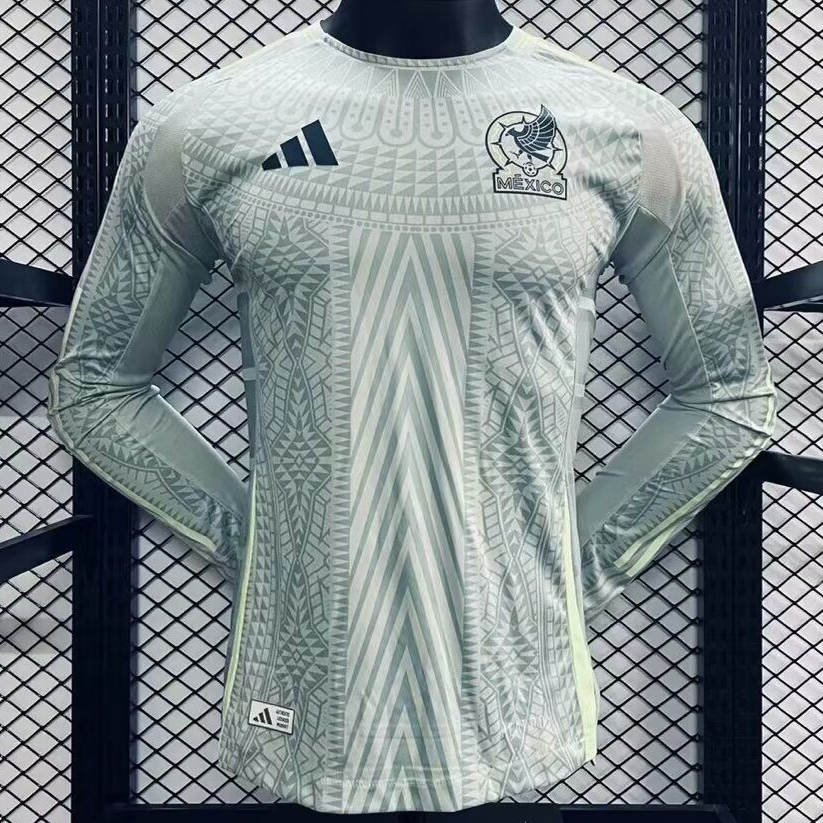 2024 Mexico Away Green Player Long Sleeve Soccer jersey | SPORTS211