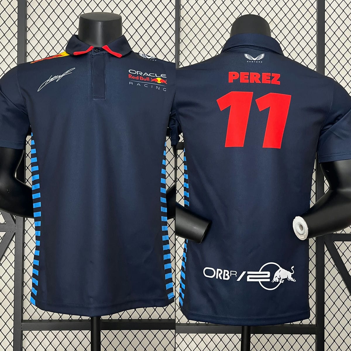 Red Bull F1 Dark Blue Polo Racing Suit | SPORTS211