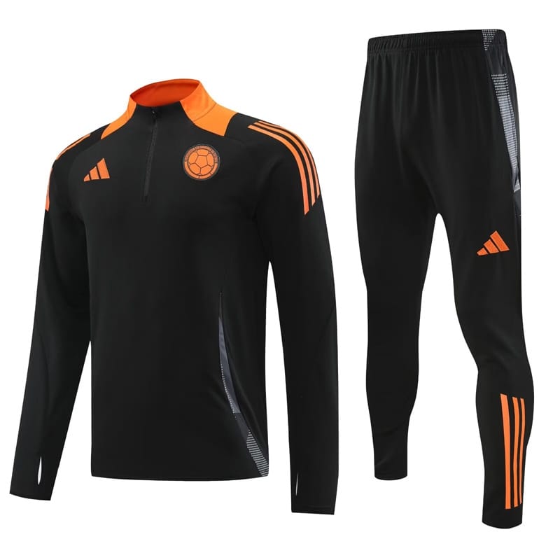 2024 Colombia Black Half Pull Tracksuit | SPORTS211