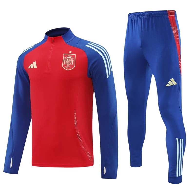 2024 Spain Red Half Pull Tracksuit | SPORTS211