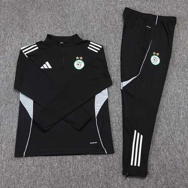 2025 Algeria Black Half Pull Tracksuit | SPORTS211