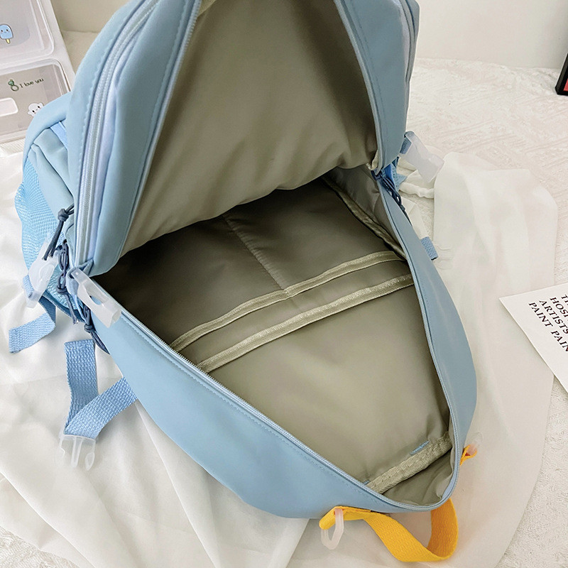 Schoolbag Schoolgirl Japanese Backpack Versatile Contrast Color Ins ...