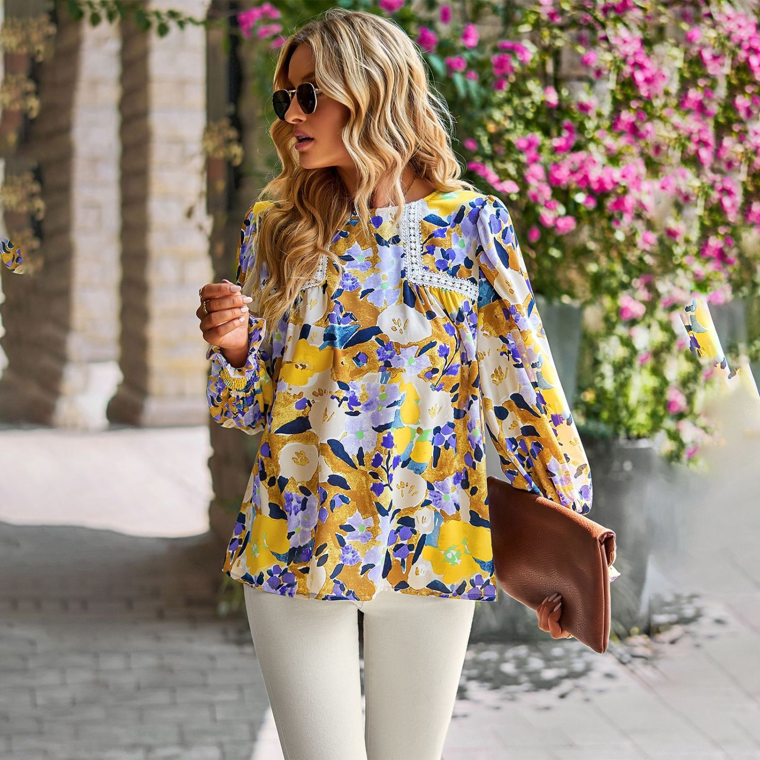 Women's Floral Print Casual Blouses