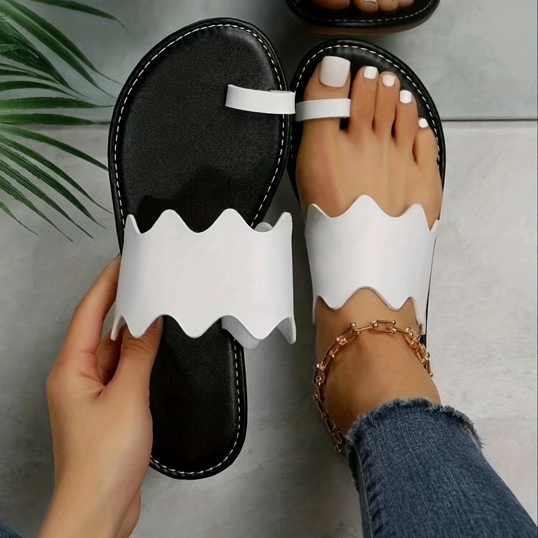 Women's Lightweight Toe Loop Sandals, Clip Toe Lightweight Open Toe ...