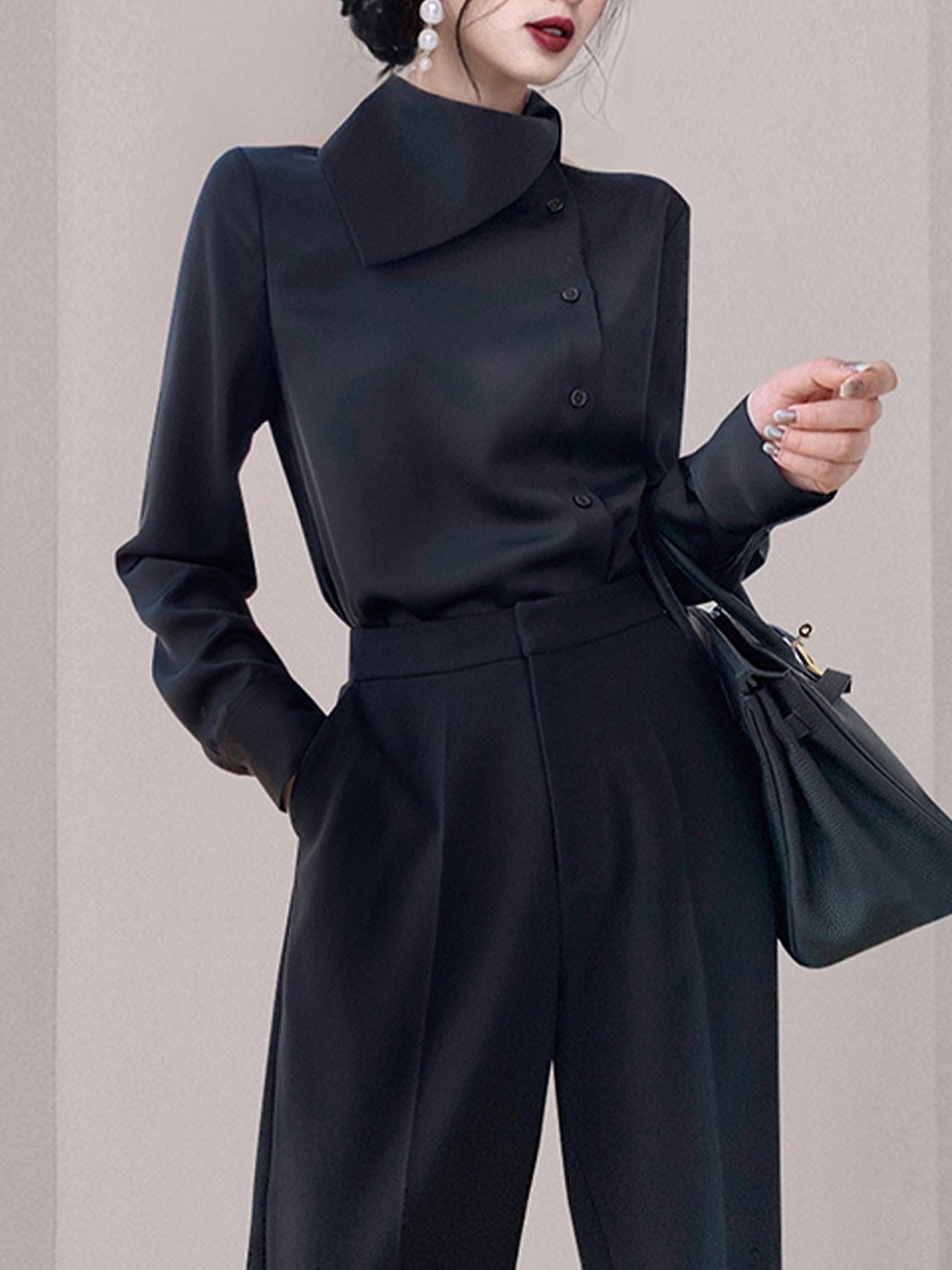 Long sleeve Elegant Shirt Collar Blouse