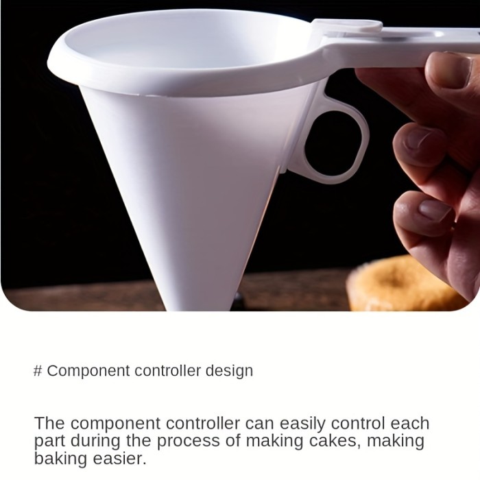 All-Purpose Handheld Baking Funnel – Adjustable Cream & Chocolate ...