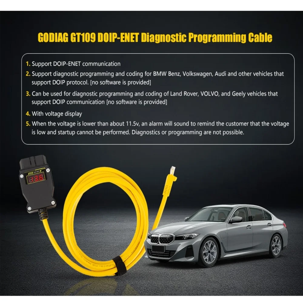 BMW ENET Cable: Comprehensive Diagnostics with GODIAG GT109 for ...