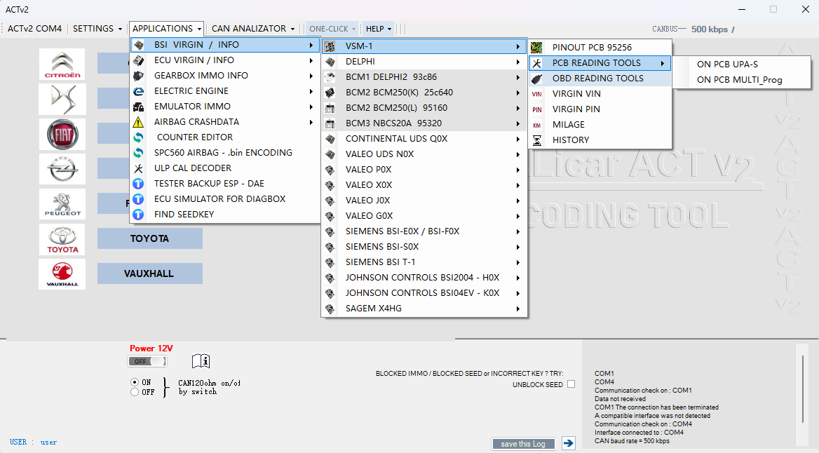 Citroen Peugeot Fiat ECU Programming Software ACTV2 Free Download