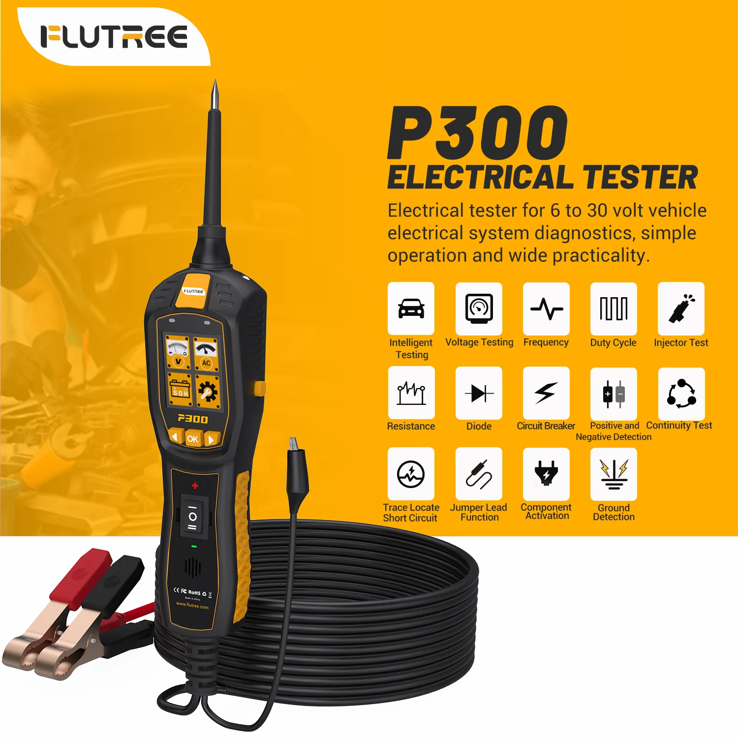 TopDiag P300 12V/24V Car Circuit Tester: Advanced Automotive Electrical ...