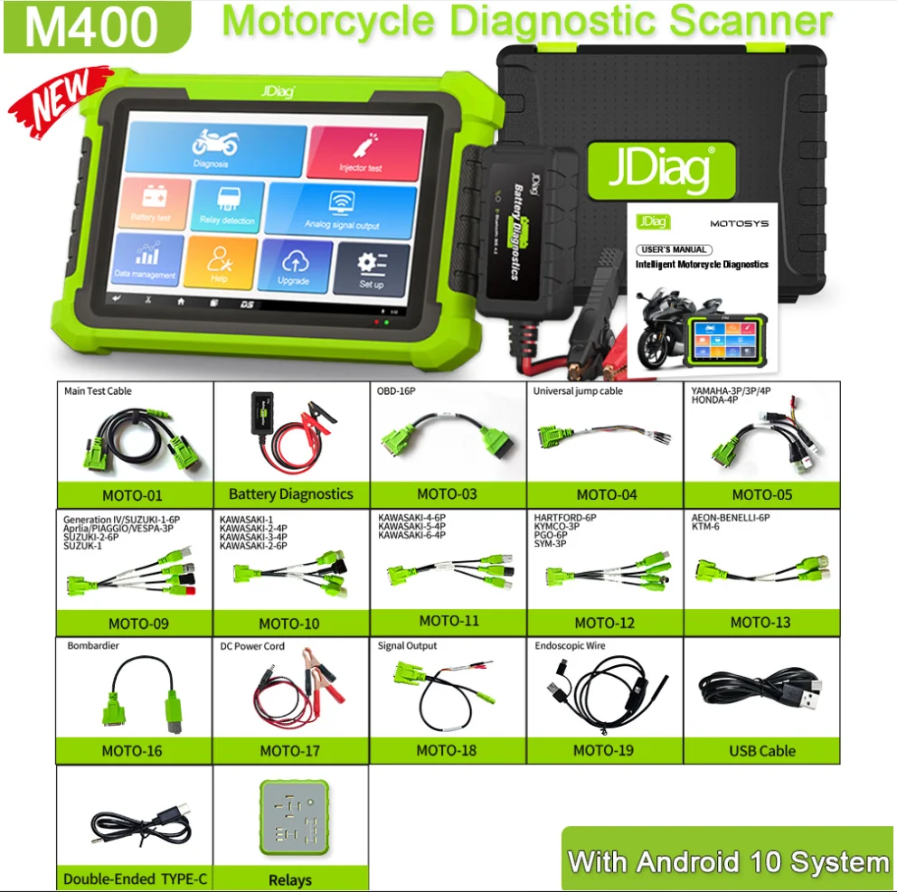 Intelligent Motorcycle Diagnostics: Jdiag M400 — Android 10-Based ...