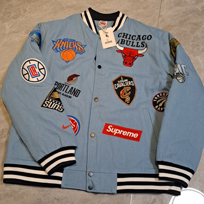 US$ 86.78 - Supreme X NBA X Nike embroidered baseball uniform jacket ...