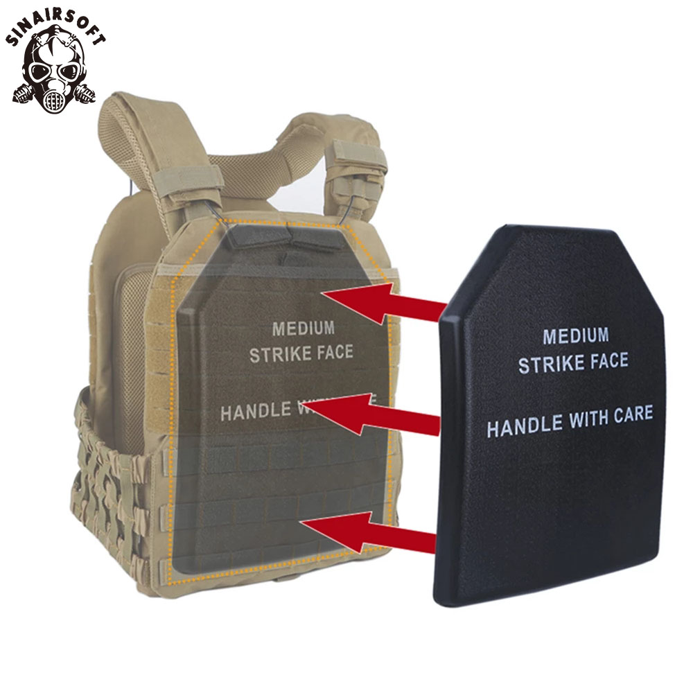 Tactical Vest Chest Resistant Pad Strike Face Body Armor Plate Baffle ...