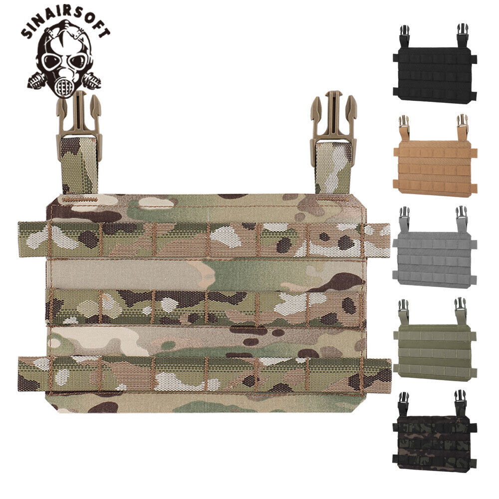 SINAIRSOFT Tactical MOLLE Vest Front Panel Swift Clip Placard for Chest ...