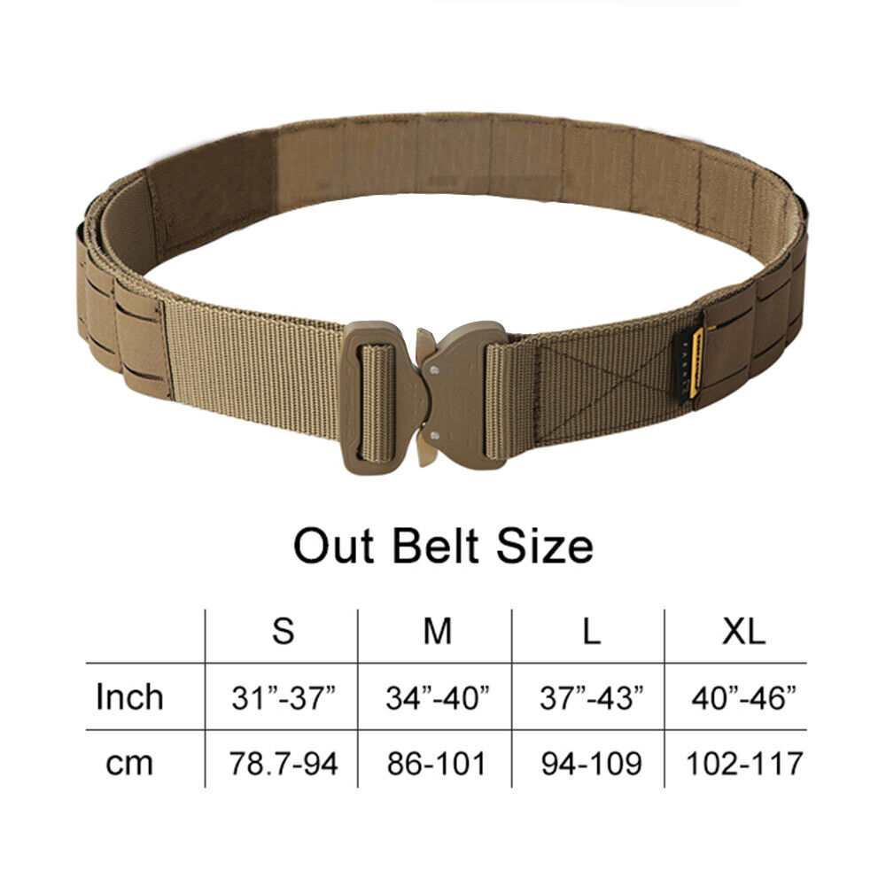EMERSONGEAR Tactical MOLLE Belt Laser Cut Metal Buckle Combat Belts ...