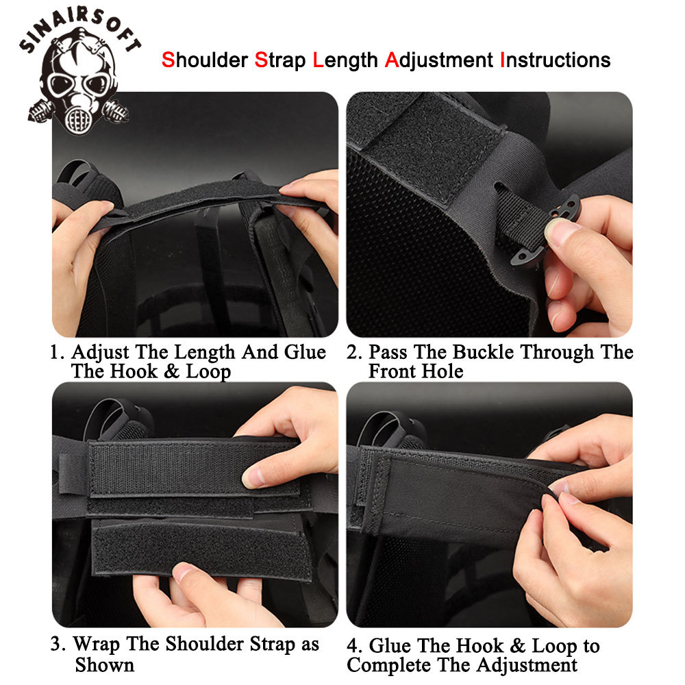 SINAIRSOFT Tactical Vest SPC Lightweight Modular MOLLE Plate Carrier ...