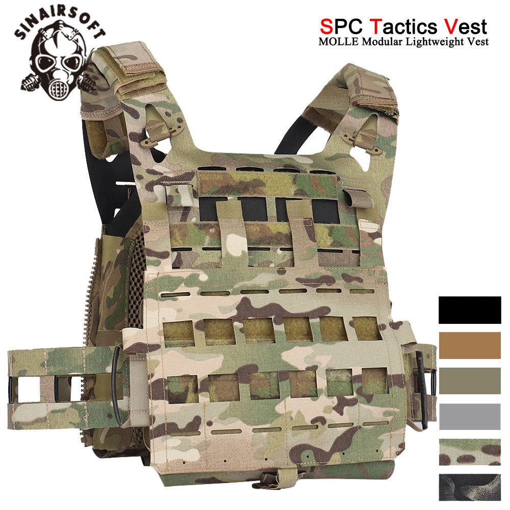 SINAIRSOFT Tactical Vest SPC Lightweight Modular MOLLE Plate Carrier ...