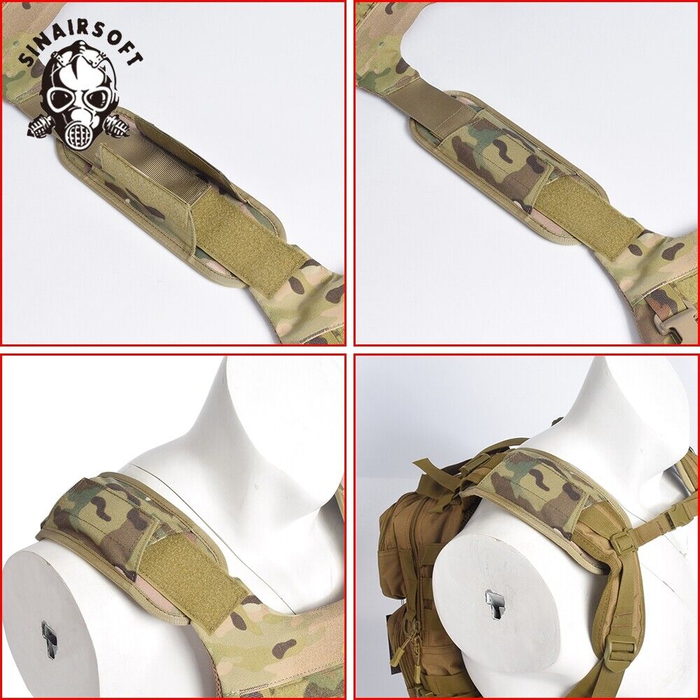 SINAIRSOFT Tactical Shoulder Strap Cushion Pads Vest Backpack Bag Strap ...