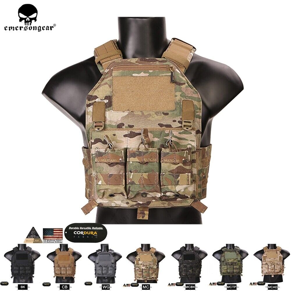 EMERSONGEAR Tactical Molle LBX-420 Plate Carrier Adjustable Vest Combat ...