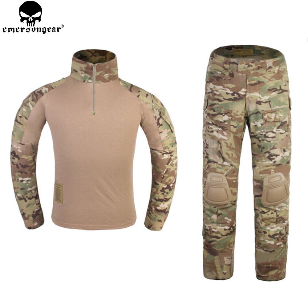 EMERSONGEAR Women's Tactical Shirt Pants with Pads Combat Gen3 Airsoft ...