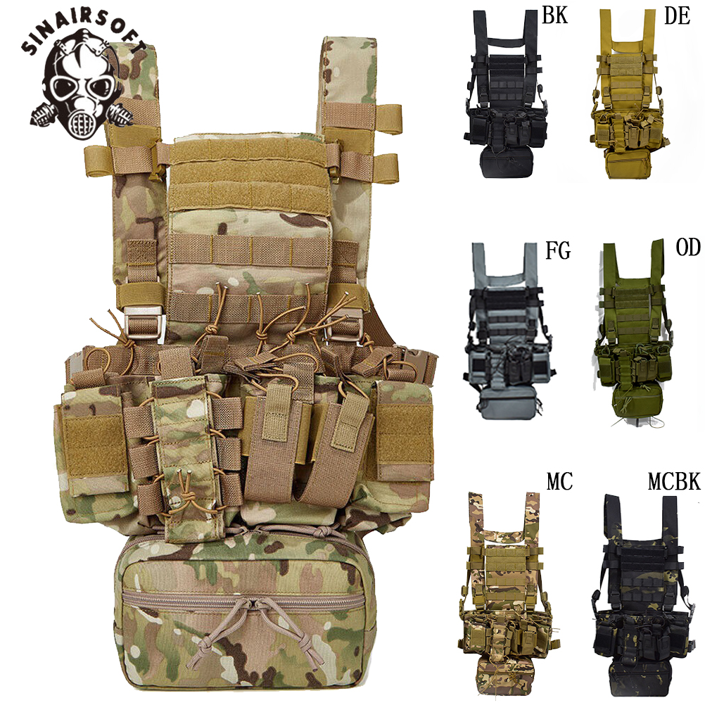 Tactical Chest Vest Rig MOLLE System Light-weight Quick-release War ...