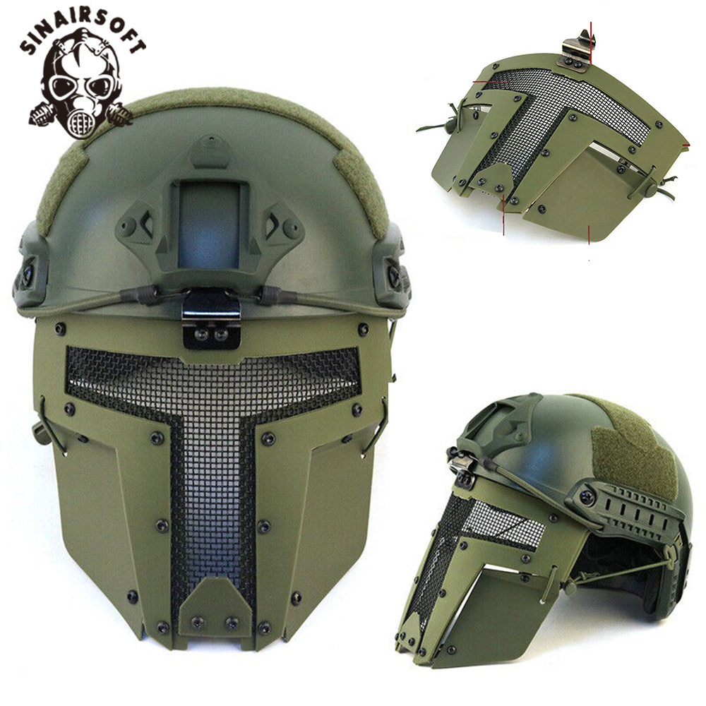 SINAIRSOFT Tactical Airsoft SPT Mesh Full Face Mask For AF Helmet ...