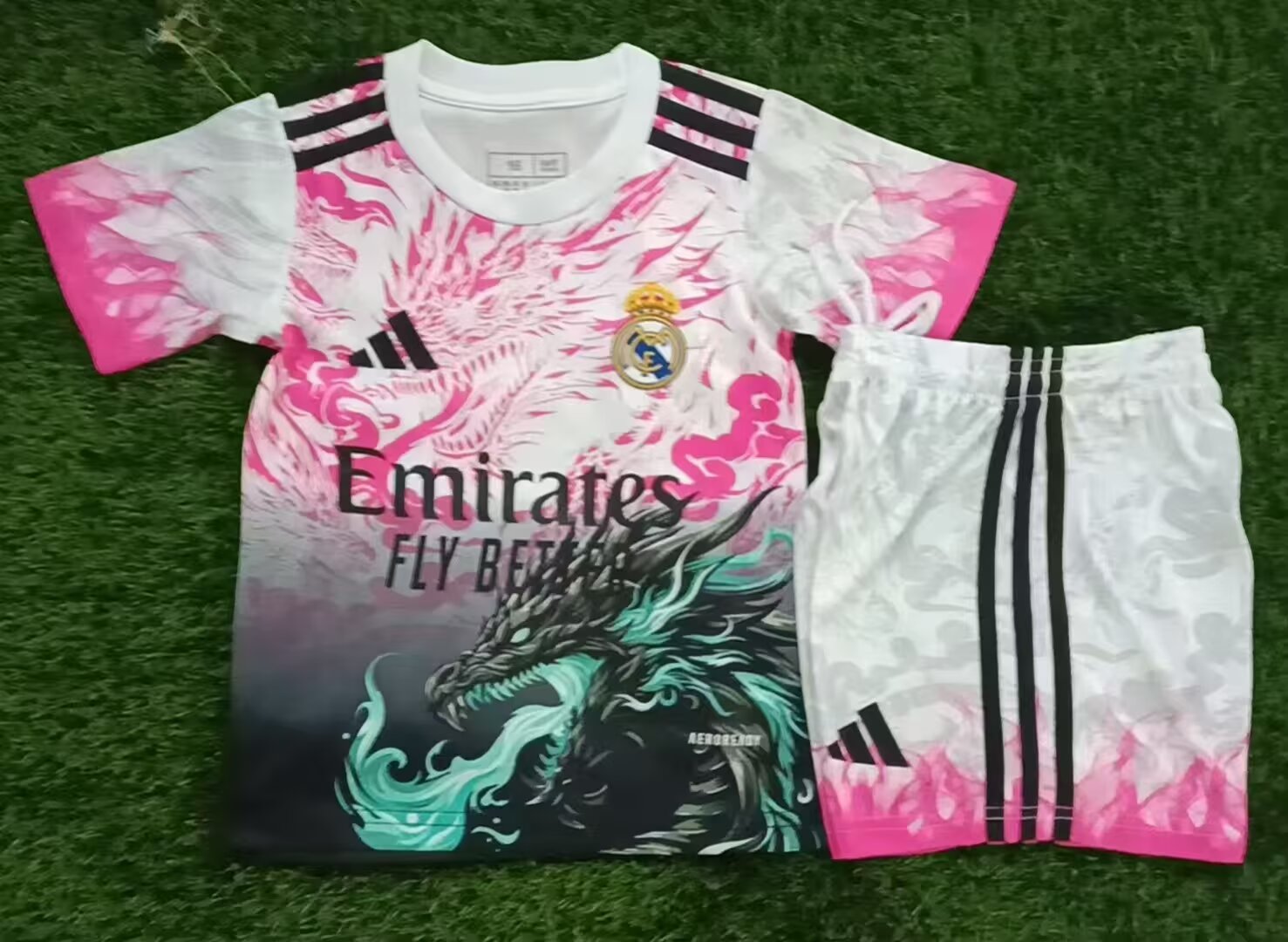 £ 18.00 - Real Madrid fire dragon white kid 25-26 - www.2526vip.net