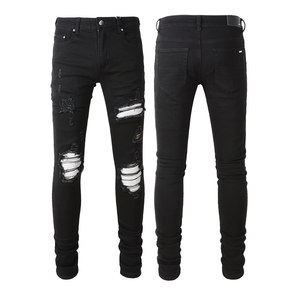 US$ 79.00 - White patch ripped jeans- - www.repdog.cn