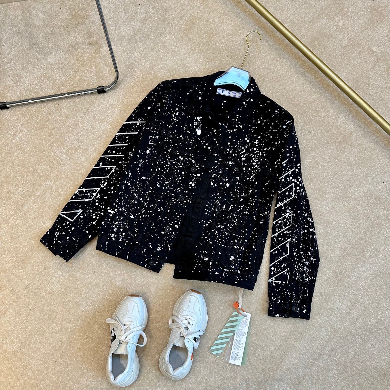 US$ 103.46 - Ink splash full of stars denim jacket - www.repdog.cn