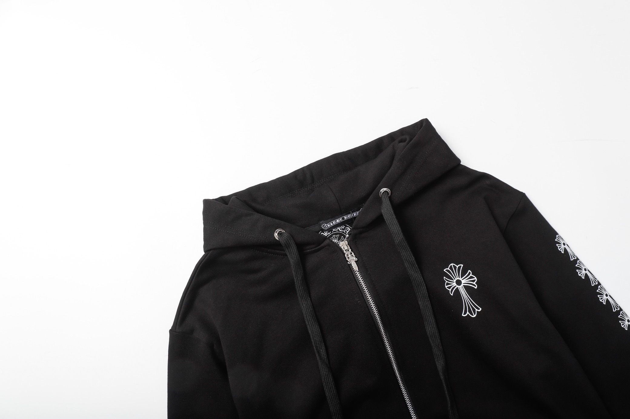 US$ 81.61 - Back cross horseshoe zipper hoodie - www.repdog.cn
