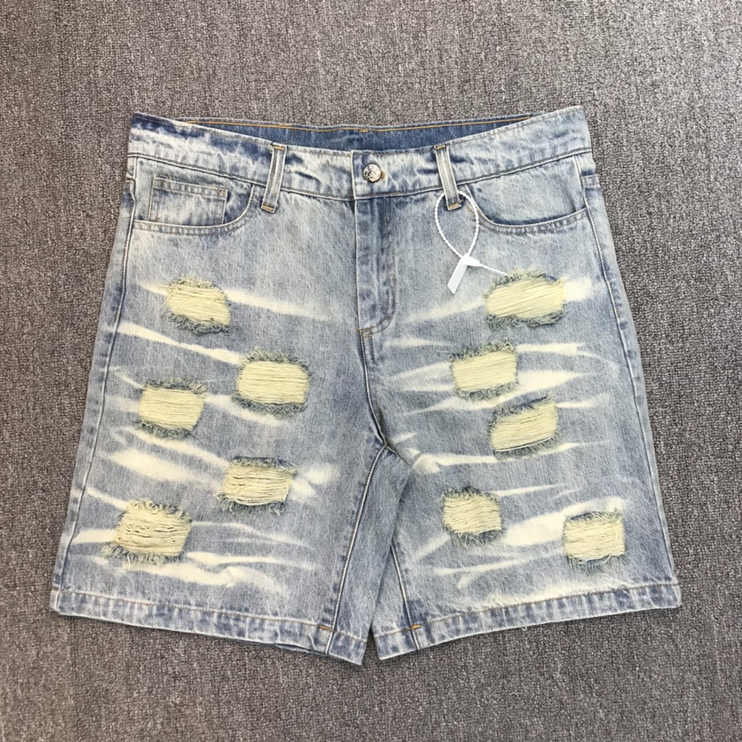 US$ 80.75 - 1:1 quality version Vintage washed and torn denim shorts ...