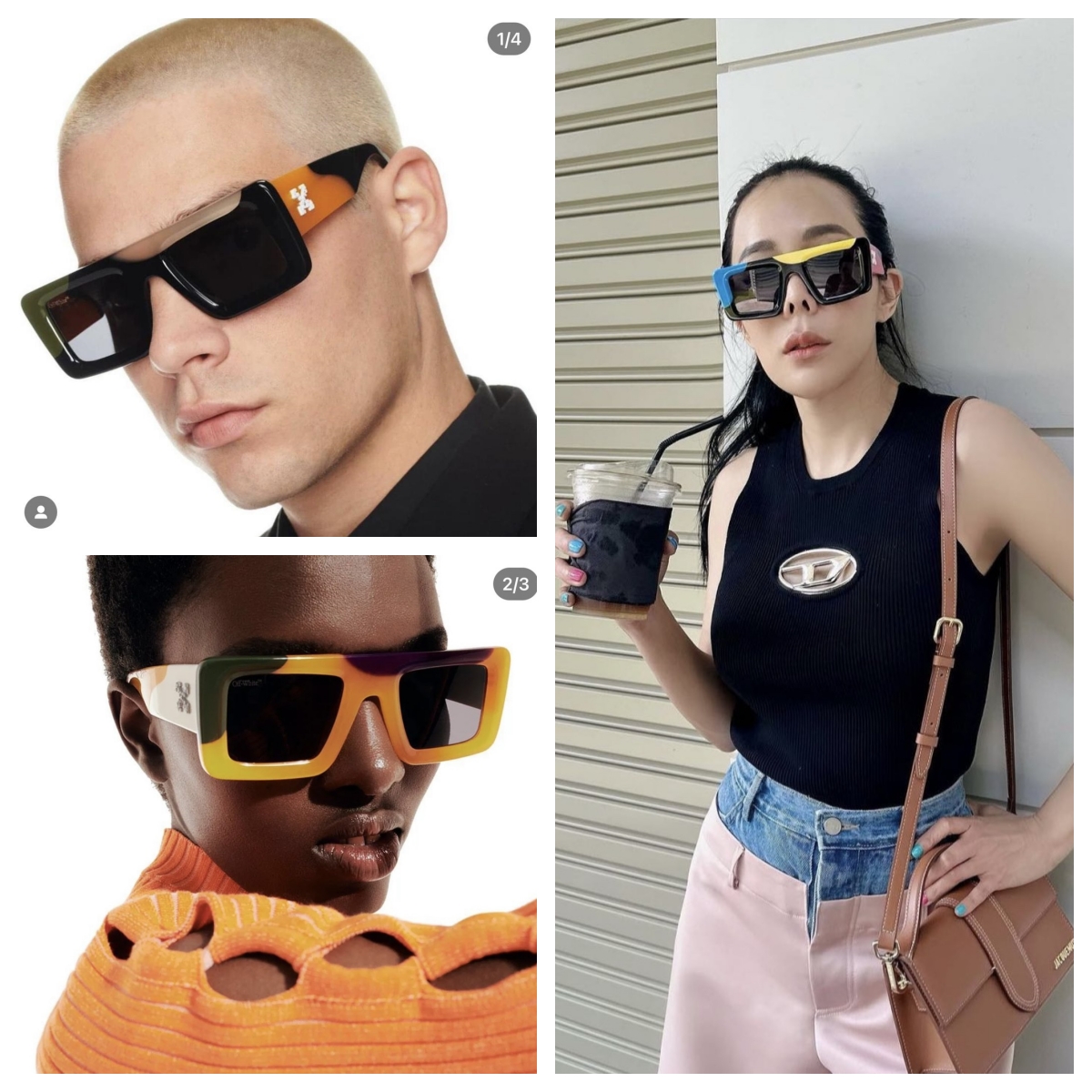 US$ 104.41 - 1:1 quality version Creative Color Block Combination ...