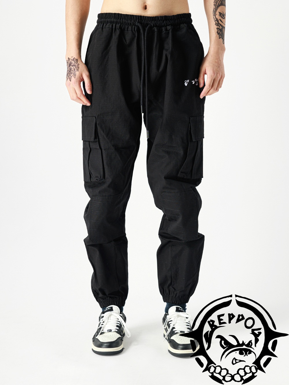 US$ 89.91 - 1:1 quality version Embroidered Slogan Logo Work Pants ...