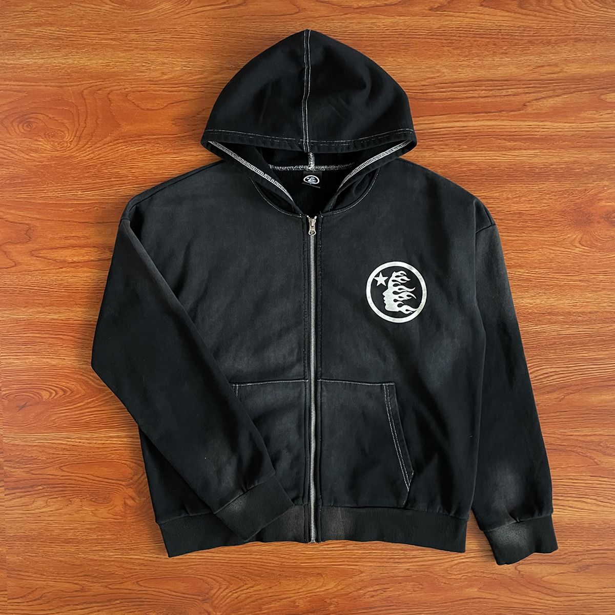 1:1 quality Hellstar Studios Distressed Black Hoodie