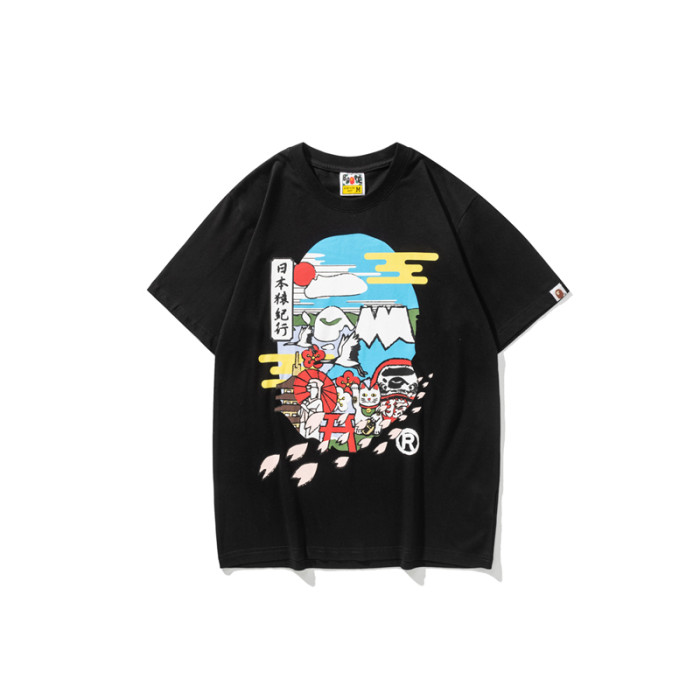 US$ 25.42 - Nippon Saru Kikyo Fortune Cat Black T-Shirt - www.repdog.cn