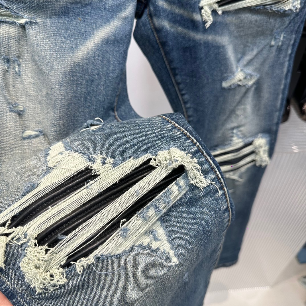 US$ 142.41 - 1:1 quality version Ripple ripped jeans - www.repdog.cn