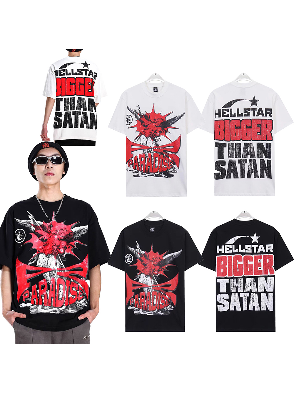 US$ 24.95 - [buy more save more] Skull Devil Letter Print Tee 2 colors ...
