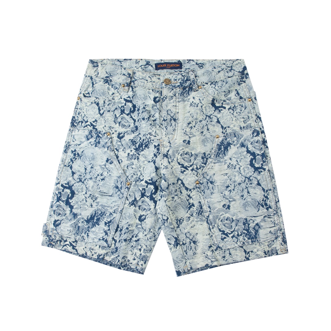 US$ 119.00 - 1:1 quality version Rose Rust Old Flower Pattern Shorts ...