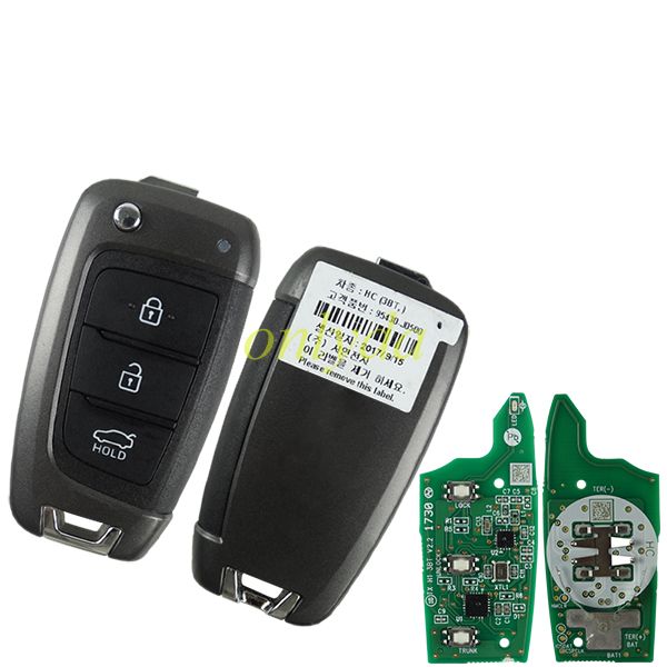 For OEM Hyundai 3 button remote key with 434mhz
