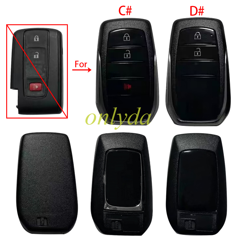 For Toyota 2 button/2+1 button modified key shell