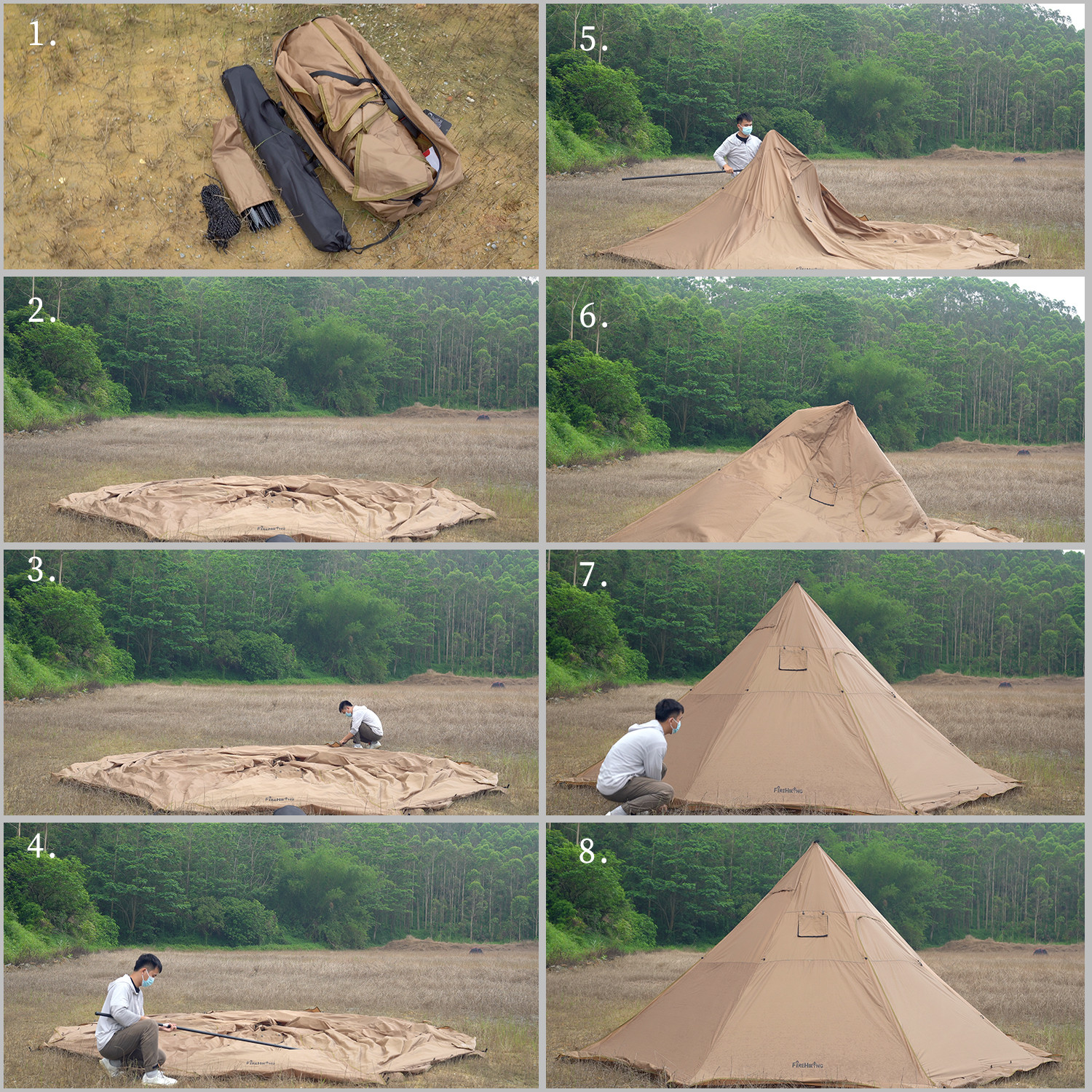 FireHiking LEVA Plus Camping Hot Tent 4-8 Person