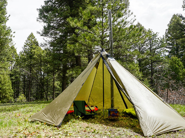 How to set up a hot tent with floor and stove jack? - www.firehiking.com