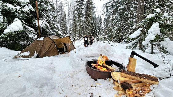 The Best Base Camp Tent with Stove for Families - www.firehiking.com
