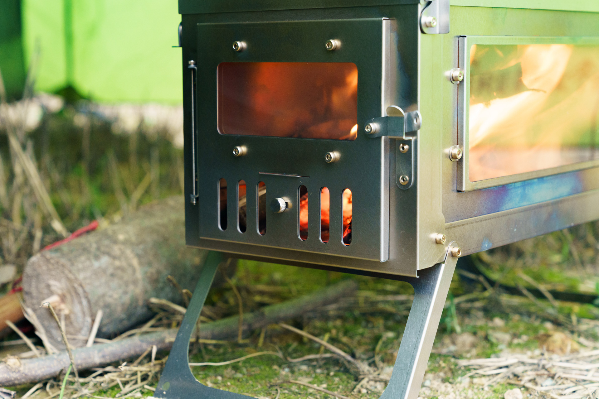 Portable Wood Burning Titanium Stove for Tent, Hunting & Car Camping