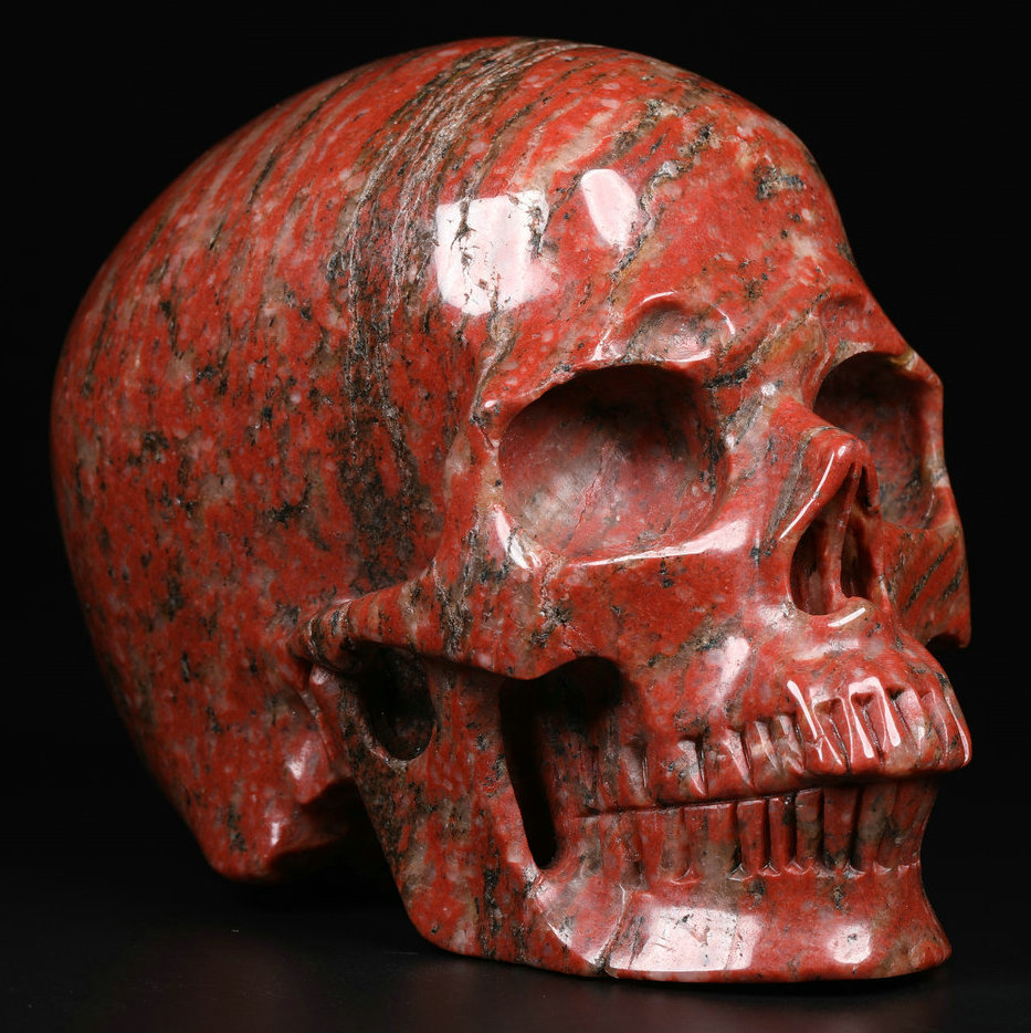 US$ 65.00 - 5.0 ''Red Sesame Stone K163 - www.mr-skull.com