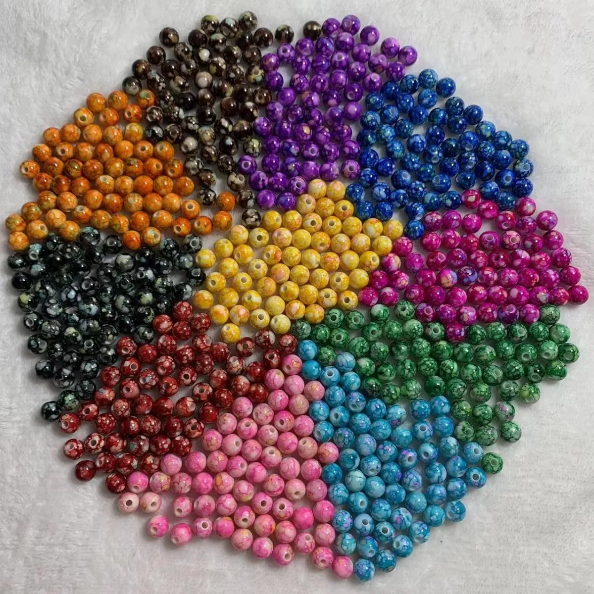 10mm mix color acrylic beads