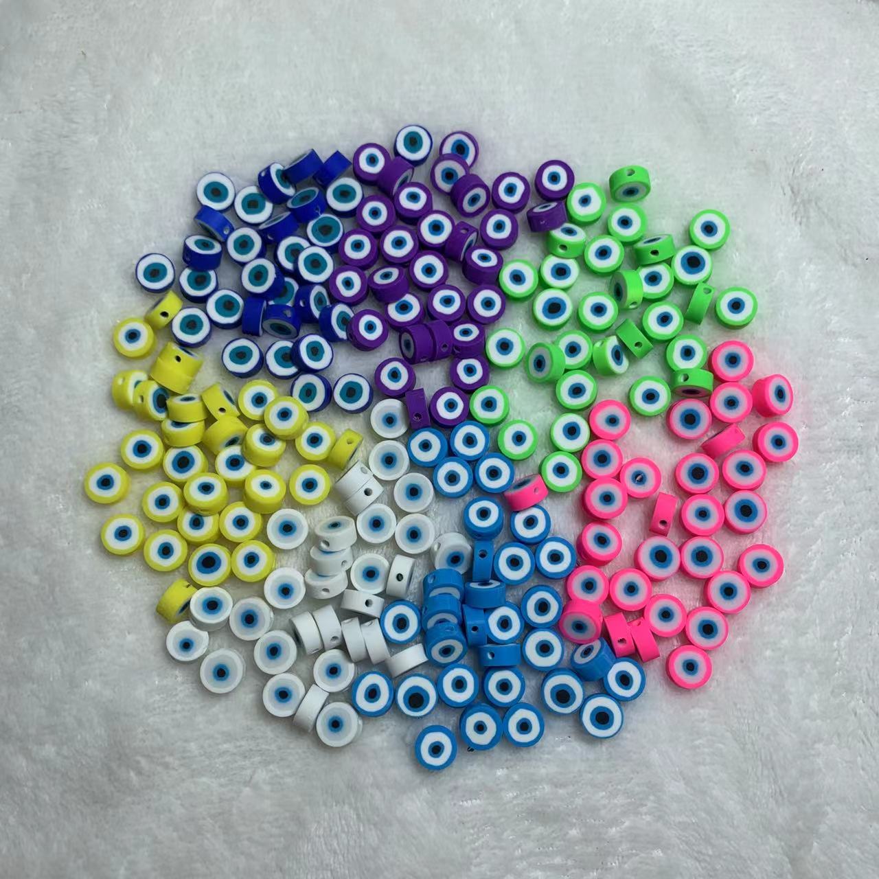 polymer clay evil eye bead