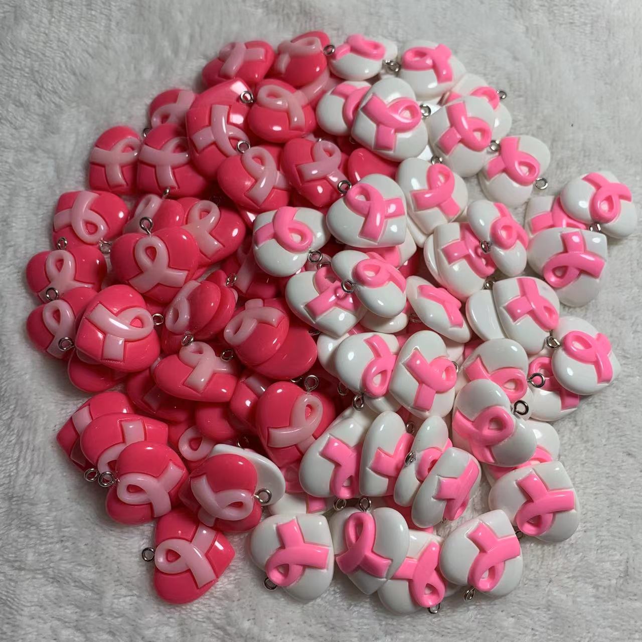 pink heart charms