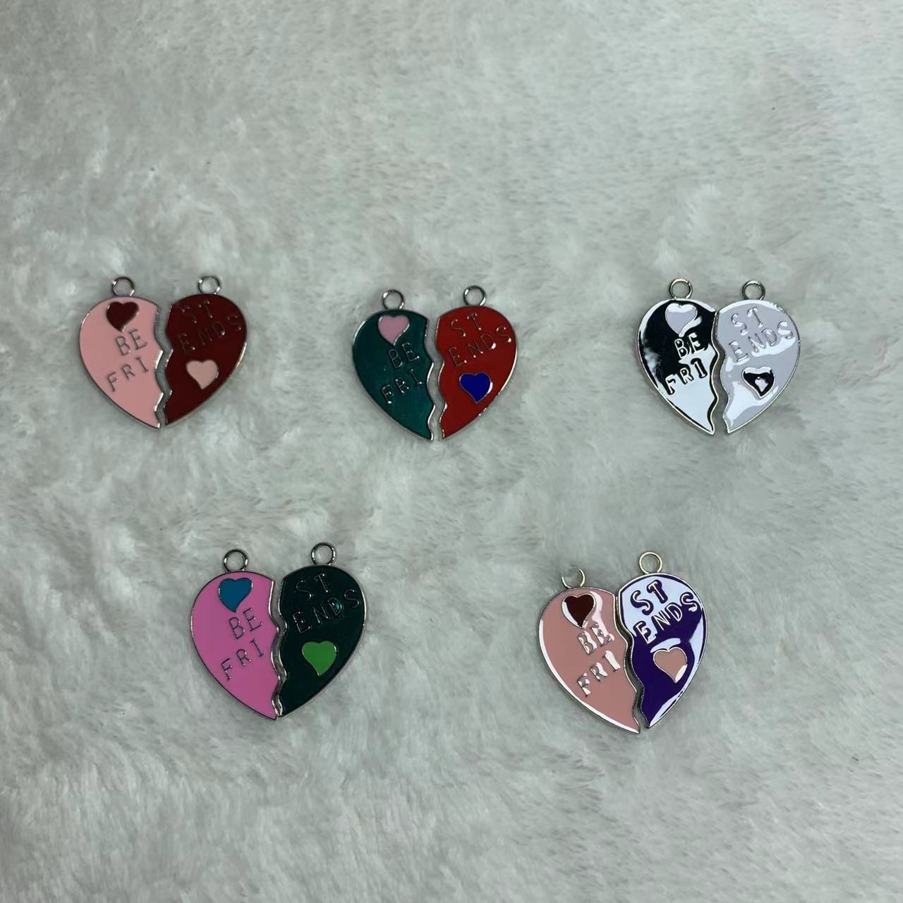 best friends heart charm